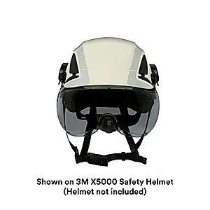 3M Short Visor for X5000 Safety Helmet, Grey Anti-Fog Anti-Scratch Polycarbonate, ANSI