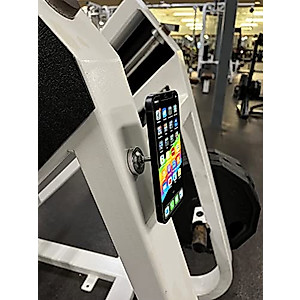 Gym Dual Magnetic Phone Mount & Holder. Attaches magnetically to Metal Surface.