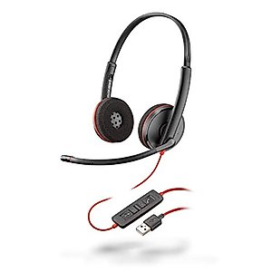 Plantronics - Blackwire 3220 - Wired Dual-Ear (Stereo) Headset with Boom Mic - USB-A to connect to your PC and/or Mac