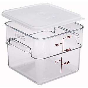 Cambro 12SFSCW135 Cambro Square Container 12 Quart Capacity, Clear