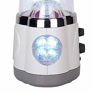 Northpoint Multifunctional Radio Camping Lantern, Battery Powered, LED Lantern, Tent Light, Perfect Lantern Flashlight for Hurricane, Emergency, Survival Kits, Hiking, Fishing, Home Decor , White, 10"x6"x6"