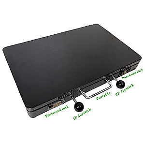 WYGAMING Portable 20000 in 1 Metal Box 3D Arcade Game Console, 22 inch Screen Retro Electronic Game Console, with Search/Hide/Save/Load/Pause Functions