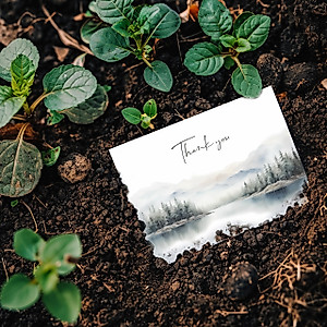 Thank You Cards Set of 20,4x6 Inches Watercolor Nature Forest Thank You Cards with Envelopes, Perfect Thank You Cards Bulk For All Occasions,incl. Baby Shower, Wedding, Birthday Party, Greeting