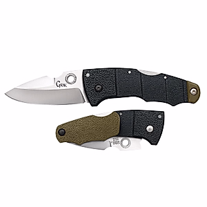 COLD STEEL Grik 3" AUS8A Spear Point Razor-Sharp Blade 3.875" GFN Handle Everyday Carry Versatile Pocket Folding Knife w/Tri-Ad Lock