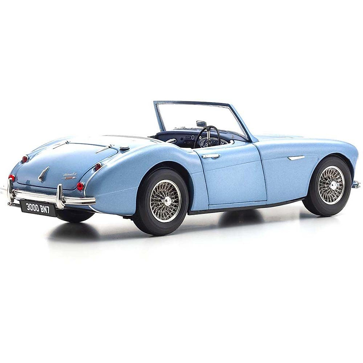 Kyosho Austin Healey 3000 Mk-1 (BN7) Convertible RHD (Right Hand Drive) Healey Blue 1/18 Diecast Model Car 08149 HBL