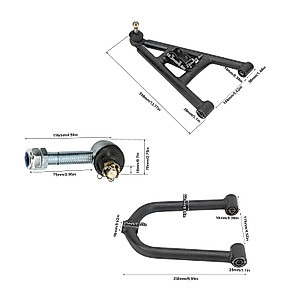 Upper Lower Swing,Yctze 350mm Front Suspension Shock Swing Arm Kit Replacement For 150cc 200cc 4 Wheels Quad Bike Kart