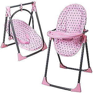 Lissi Baby Doll 6-in-1 Convertible Highchair Play Set