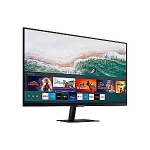 SAMSUNG 27-inch M5 Smart Monitor with Mobile Connectivity, FHD, Remote Access, Office 365 (LS27AM500NNXZA), Black (Renewed)