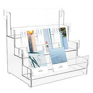 Greeting Card Display Acrylic Sticker Display Stand for Vendors Postcard Organizer Retail Display Racks Business Card Holder Mail Organizer Stamp Pad Holder Storage Rack for Desk Counter Retail