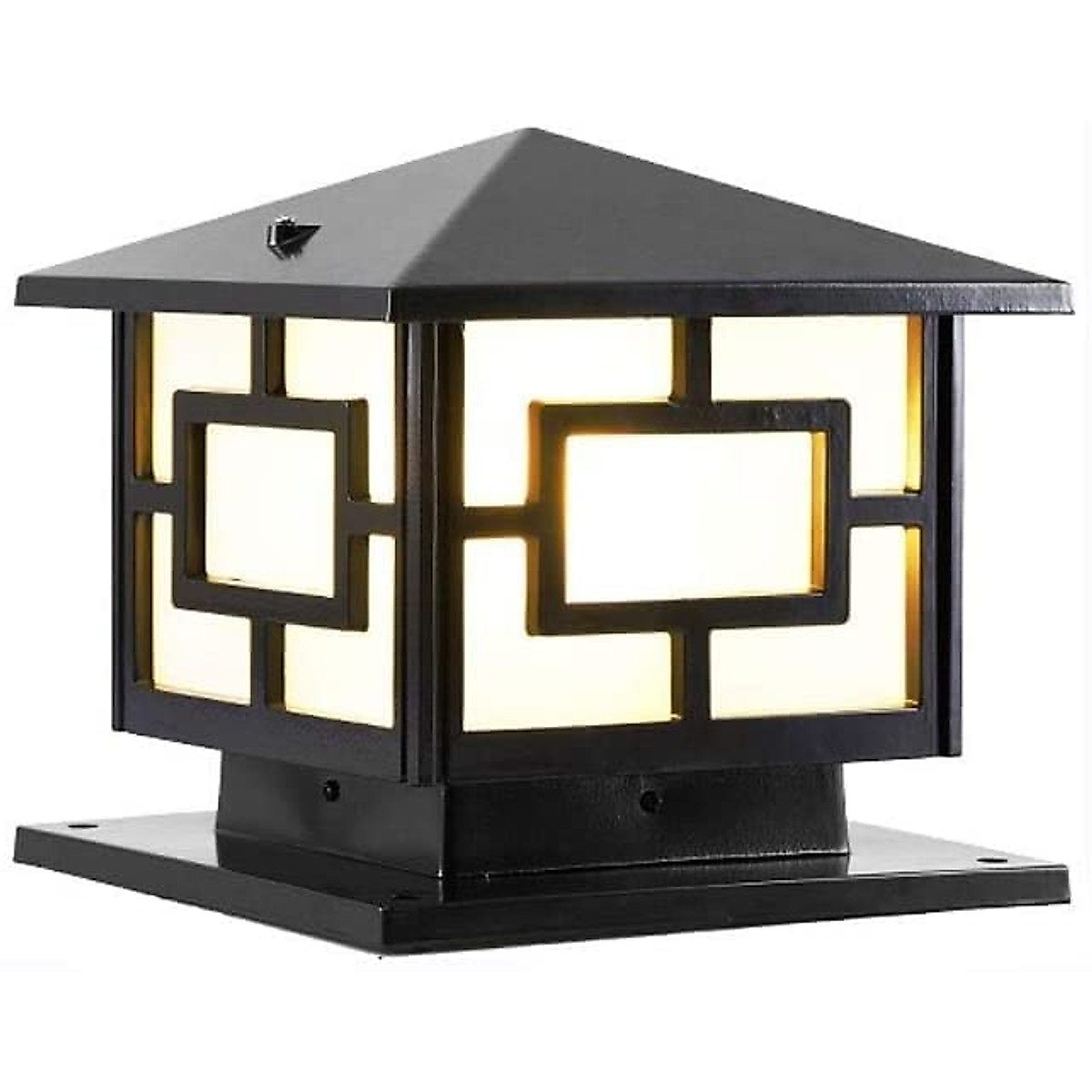 Post Lights Outdoor Waterproof Decorative Columns Post Aluminum Landscape E27 Patio Post Lamps Square Wall Pillar Headlight Courtyard Gate