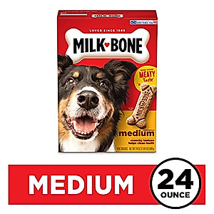 Milk-Bone Original Dog Treats for Medium Dogs, 24 Ounce, Crunchy Biscuit Helps Clean Teeth (Pack of 2)