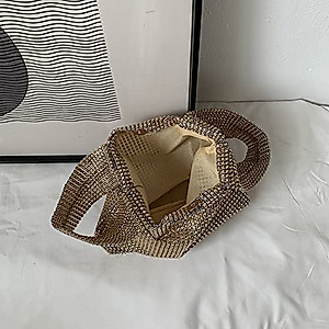 Fashion Sequins Rhinestone Women Clutch Bag Crystal Bling Diamond Glitter Tote Female Evening Dinner Party Handbag Girls Purse