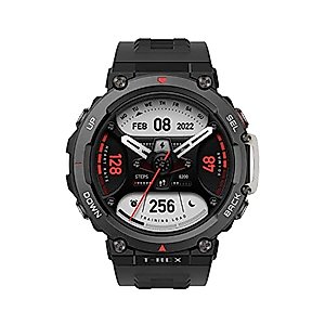 JAITEA New T-Rex2 Outdoor Smartwatch 150+Built-in Sports Modes 24-Day Battery Life Smart Watch for Android iOS Men (Color : Ember Black, Size : A)