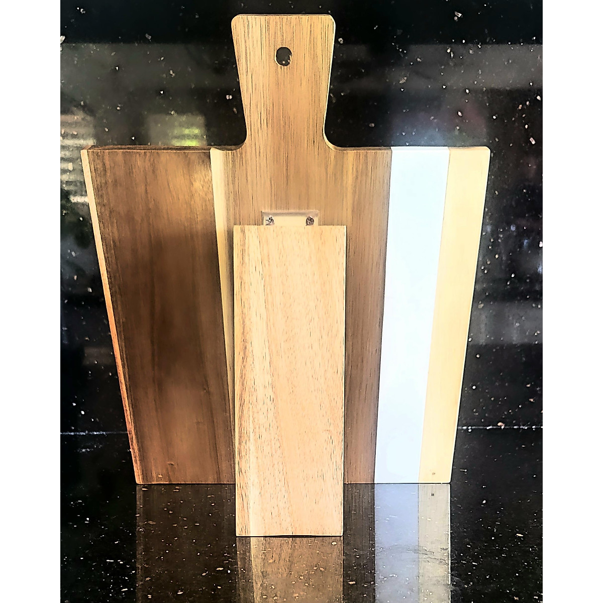 Marble and Acacia Bamboo Wood Recipe Book/Tablet Stand