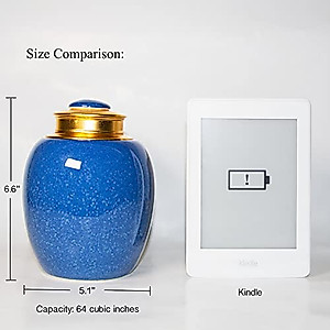 Medium Urns for Human Ashes - Ocean Blue Urns for Ashes Adult Male - Cremation Urns for Human Ashes Adult Female - Baby Urns for Ashes Dog Urns