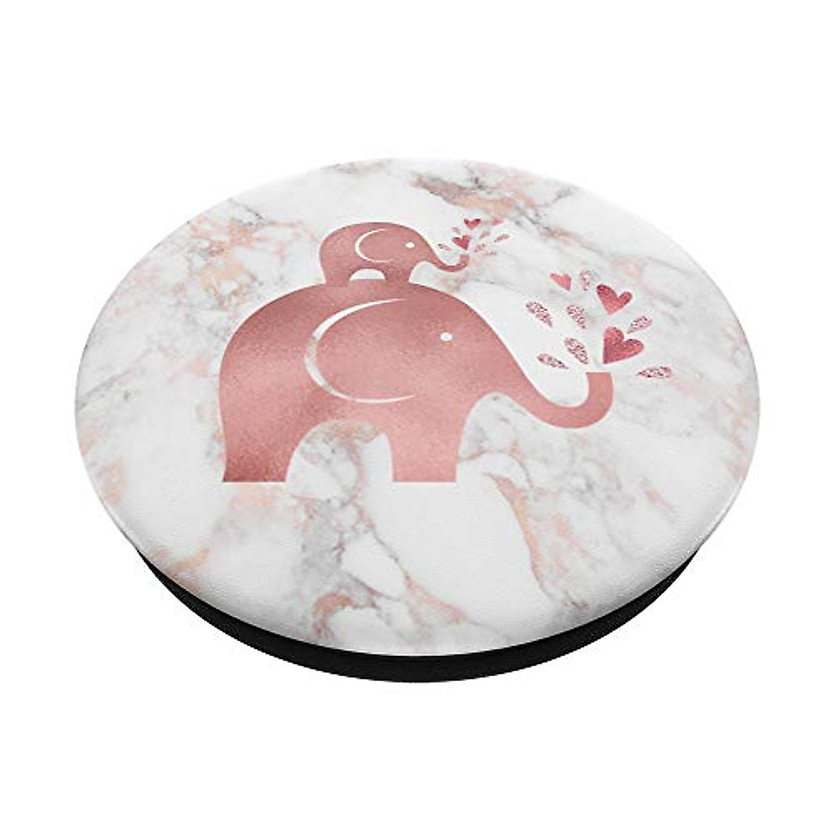 Cute Mama Baby Elephants Blowing Hearts Rose Pink Watercolor PopSockets PopGrip: Swappable Grip for Phones & Tablets