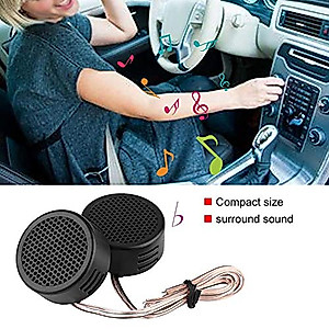 Car Audio Speaker, 12V 500W Mini Car Sound Speaker Audio System Tweeter 200mm 98dB Loudspeaker Automobile Speaker Black