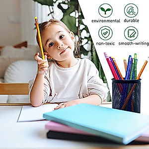 30 Pcs Color Changing Mood Pencil,Colored Pencils with Eraser,Wooden Pencils Heat Activated Color Changing Pencils Thermochromic Pencils for Students Gifts and Office Supplies(5 Colors)