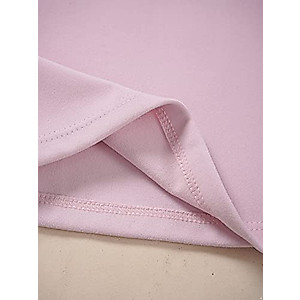 Xnihocha Kids Boys Girls Turtleneck Long Sleeve T-Shirt Printed Thermal Underwear Tops Tee Undershirt Pink 9-10 Years