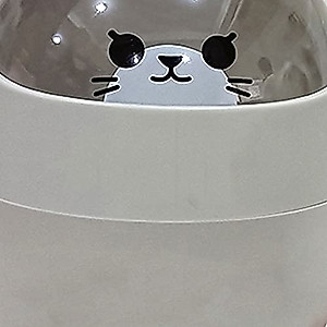 Storage Box Storage Container Mini Trash Can Large Capacity Detachable PS Plastic Mini Desktop Trash Bin for Bedroom - White