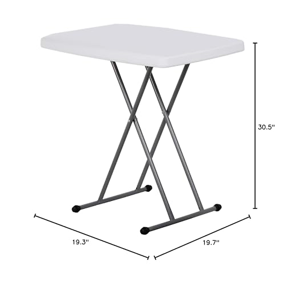 F2C 30-Inch Folding Table, Multi-Functional Personal Table,Portable and Adjustable Height for TV Trays, Laptop, Sewing,Ideal for Small Spaces,Camping Picnic Party Table On-The-Go Needs, White