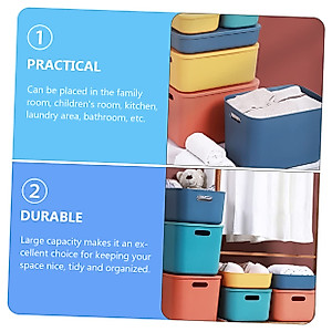 Housoutil Storage Box Snack Felt Cube Bin Felt Hamper Bin Cloth Organizer Wardrobe Organizer Rope Basket Container Toy Storage Bin Cube Storage Organizer Pp Trash Box Sock Office
