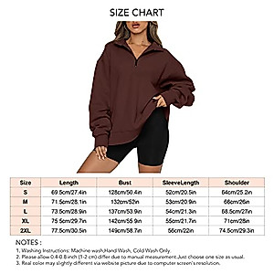 ANGGREK Women Half Zip Cropped Hoodies Fleece Quarter Zip Up Pullover Sweatshirts Winter Clothes 2022 Outfits Sweater Brown
