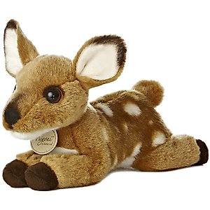 Aurora® Realistic Miyoni® Fawn Stuffed Animal - Lifelike Detail - Cherished Companionship - Brown 8 Inches