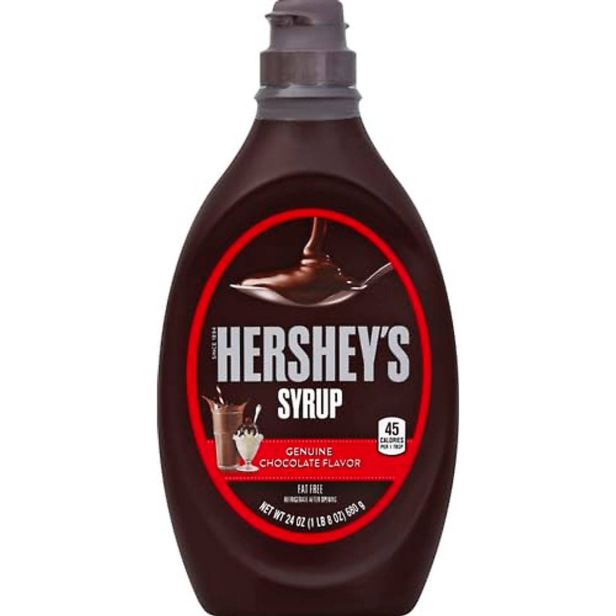 HERSHEY'S Chocolate Syrup Bottle, 24 oz