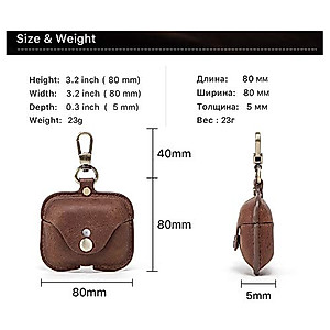 for AirPod Pro Case Leather, Personalized Genuine Leather Protective Airpod Pro Case Cover Shockproof with Loss Prevention Clip for Apple AirPods 3 Pro Wireless Charging Case for airpods (Customize)