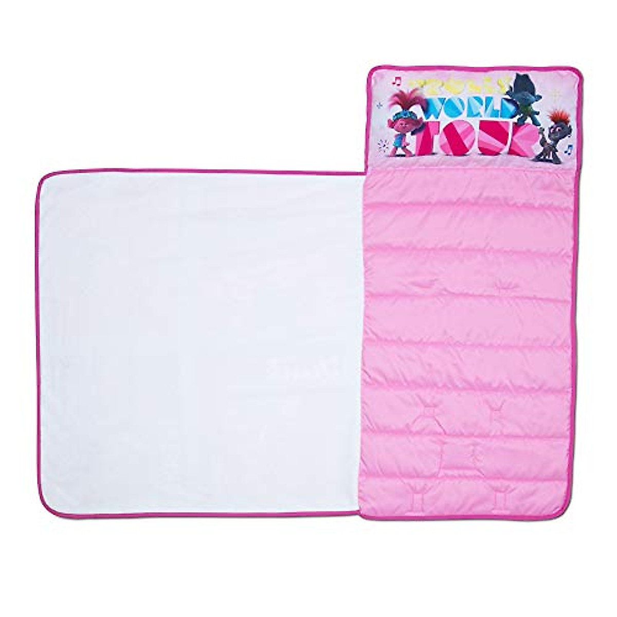DreamWorks Trolls World Tour Nap Mat, Pink, Toddler , 46x21 Inch (Pack of 1)