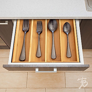 Totally Bamboo Flatware and Utensil Drawer Organizer