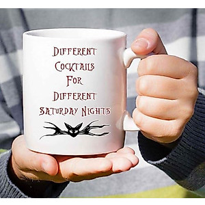 Cocktail Lovers Gift for Birthdays & Christmas, Great for Holy Saturday Nights - Navy Multicolor Unisex Sweat, 11 Oz White Ceramic Coffee Mug