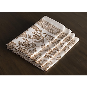 Maison d' Hermine Napkin 100% Cotton 20 Inch x 20 Inch Set of 4 Dinner Napkins, Decorative Washable Cloth Napkin for Gifts, Dining, Buffet Parties & Camping, Allure -Thanksgiving/Christmas