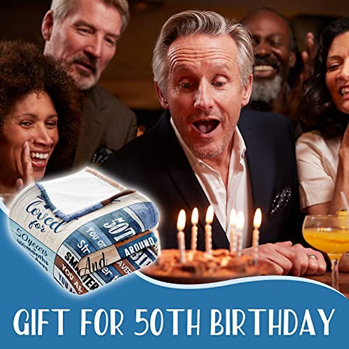 Gifts for Women 50th Birthday Gifts for Men 50th Birthday Decorations Women 1973 Blanket Funny Gifts for Her Him Birthday Gifts Ideas for Husband Wife Dad Mom Bed Throw Cool Blanket 60 Inch X 50 Inch