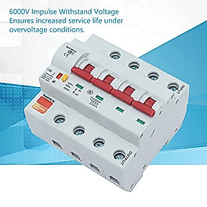 Tgoon Circuit Breaker, AC 400V IP20 Protection Level Bluetooth Boat Audio Circuit Breaker with Safe Lock for Mountain Facility for Isolated Island Power Supply(32A)