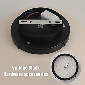 Topjia Vintage Cream Ceiling Light with Glass Lampshade, 3-Light E27 Semi Flush Mount Ceiling Lamp,Hanging Chandelier for Farmhouse Kitchen Hallway Entryway(35x18cm(13.8x7in), Milky White)