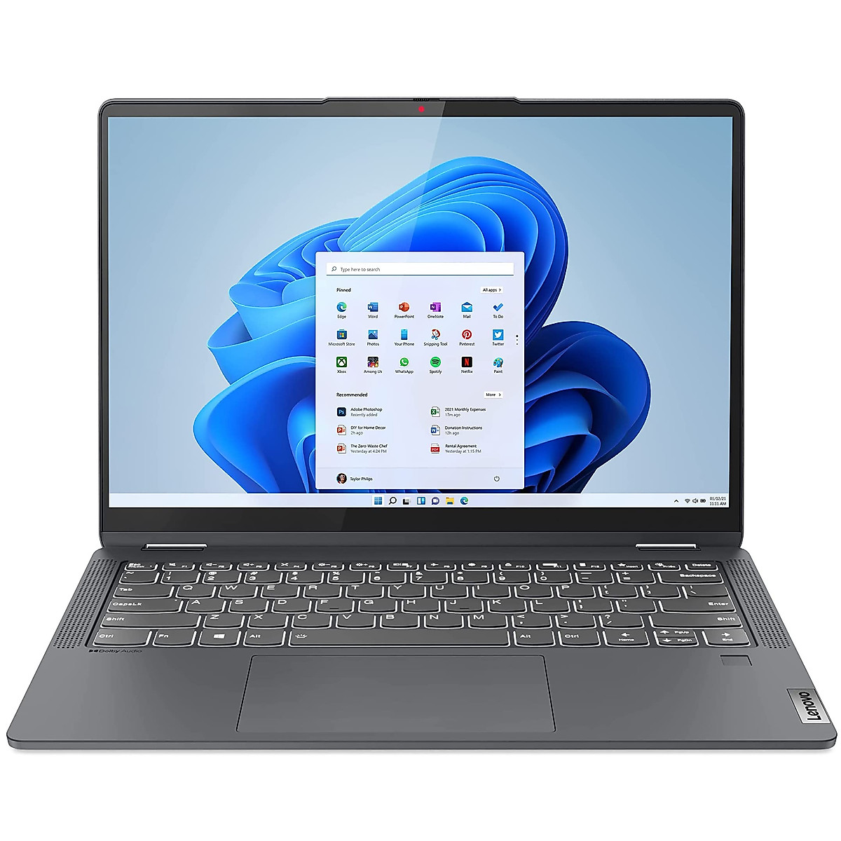 Lenovo IdeaPad Flex 5 14" WUXGA 300nits Touchscreen 2-in-1 Laptop, Hexa-Core AMD Ryzen 5 5500U (Beat i5-1135G7), 16GB LPDDR4x RAM, 512GB PCIe SSD, WiFi6, Digital Pen, Windows 11, BROAG Extension Cable