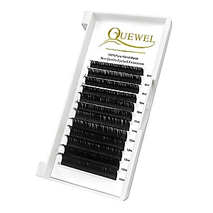 QUEWEL,Eyelash Extension Supplies 0.15 D Curl Mix-8-14mm Classic Individual Lash ExtensionsOptinal 0.03/0.05/0.07/0.10/0.15/0.20 C/D Single 8-25mm Mix 8-14mm 15-20mm 20-25mm(0.15 D MIX-8-14mm)