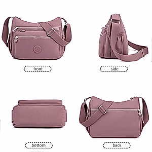 KEEPOP Women Nylon Shoulder Handbag Roomy Crossbody Purse Lightweight Fashion Multi Pocket Top Handle Satchel Shopper Work Travel Hobo Bag