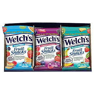 Welch's Fruit Snacks, Bulk Variety Pack with Mixed Fruit, Superfruit Mix, Island Fruits, Gluten Free, Bulk Pack, 2.25 oz (Pack of 16)