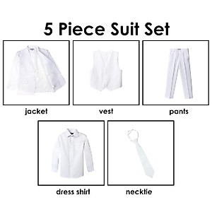 Spring Notion Baby Boys' Modern Fit White Suit Set 9M