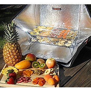 Sunflair Portable Solar Oven Deluxe with Complete Cookware, Dehydrating Racks, and Thermometer - Great for Camping, Outdoor Activities