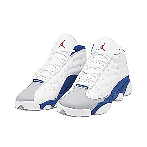 Jordan Boy's Air Jordan 13 Retro (Big Kid) White/Fire Red/French Blue/Light Steel Grey 6.5 Big Kid M