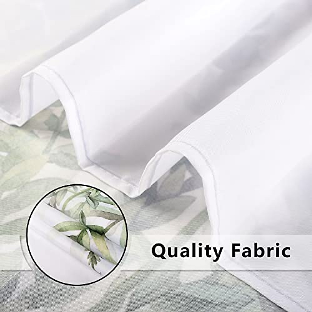 Sage Green Plant Shower Curtain for Bathroom Botanical Eucalyptus Tropical Green Leaf Greenery Leaves Watercolor Jungle Floral Fabric Bathroom Shower Curtain Sets 72×72 Inches with Hooks