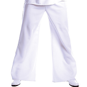 Underwraps Costumes Men's Plus-Size Bell Bottom Pant, White, XX-Large