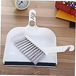 2 Sets Cleaning Brush Home Cleaning Accessory Kitchen Mini Pan Table Cleaning Tool Mini Hand Broom Shovel Brush Combination Mini Dustpan Household Cleaning Supplies Plastic White Healeved