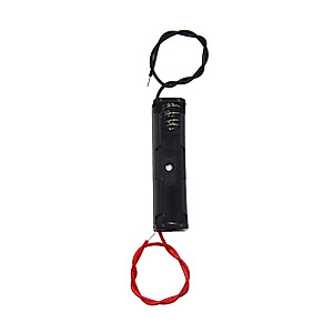 LAMPVPATH (Pack of 12) Single AAA Battery Holder, 1 X 1.5V AAA Battery Holder, AAA Battery Holder with Leads Wires