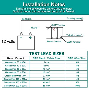 200 Amp Circuit Breaker,with Manual Reset,Waterproof, 12V-48V DC, 30-308A,for Car Marine Trolling Motors Boat ATV Manual Power Protect for Audio System Fuse (JTST0010)