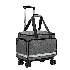Medical Bag Rolling Roller Bag Trolley Duffel Nurses Emt Cna RN Empty for First Aid Responder Home Health Care Nursing Student Roll Duffle Bag Carry on with Wheels wheeled Work Physicians Doctor